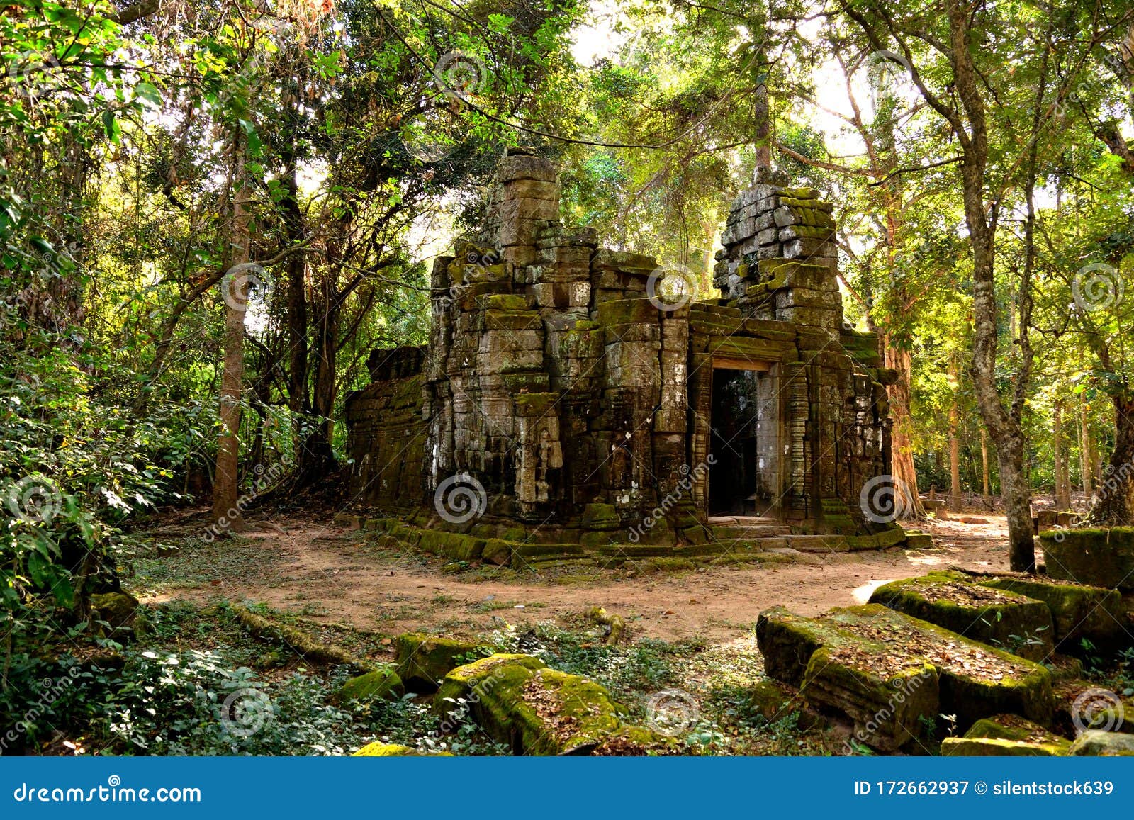 View of a Beautiful Temple in the Angkor Complex Stock Image - Image of ...