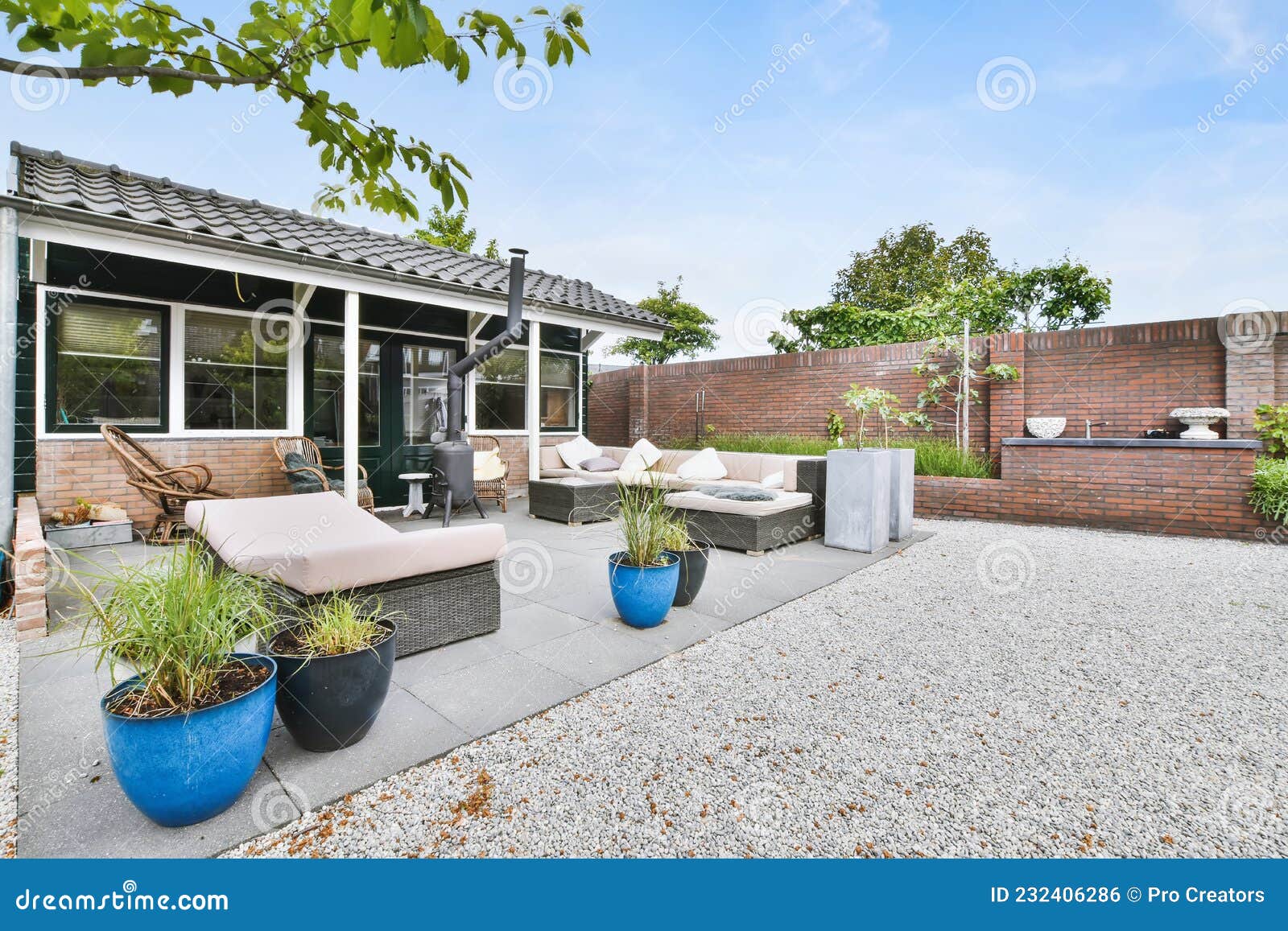 Beautiful veranda design stock photo. Image of luxury - 232406286