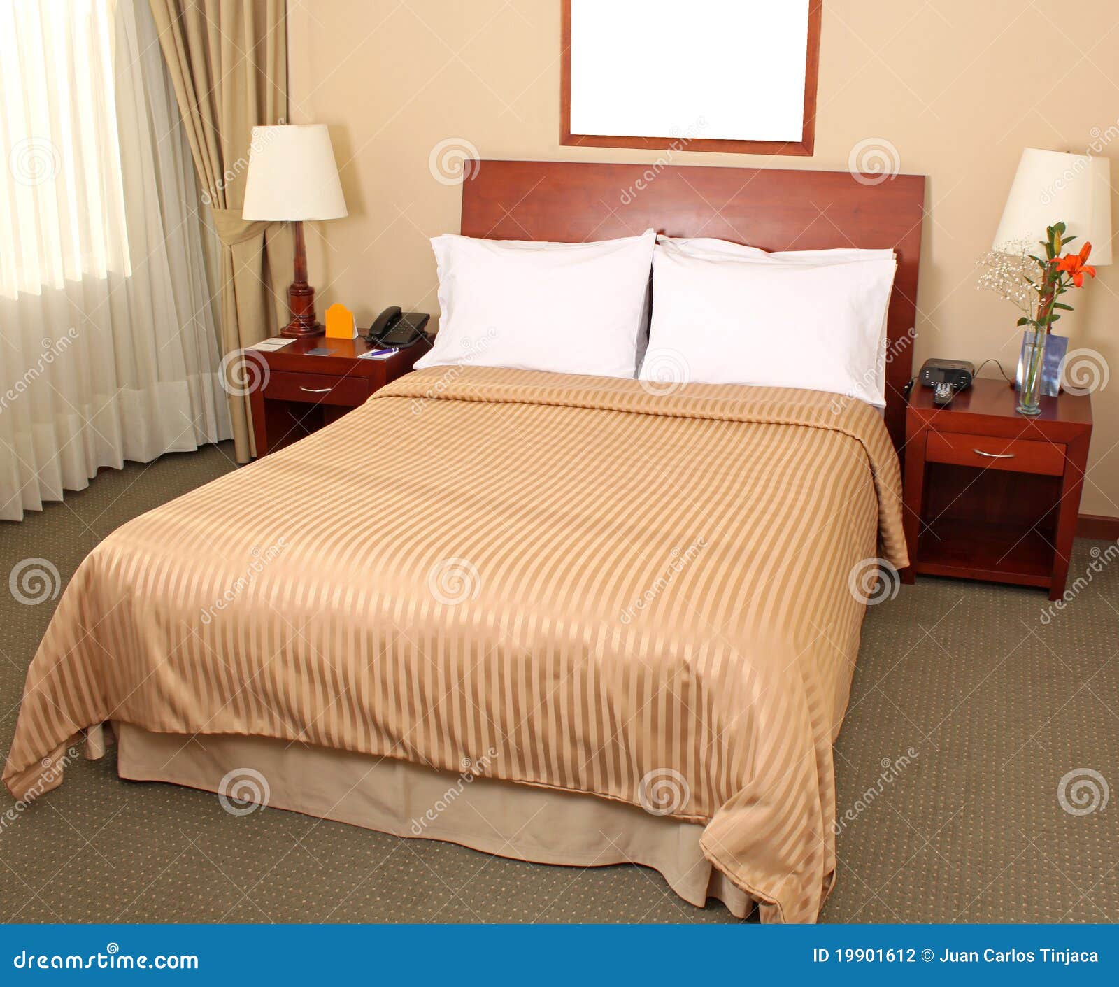 View of bed room interior stock photo. Image of business - 19901612