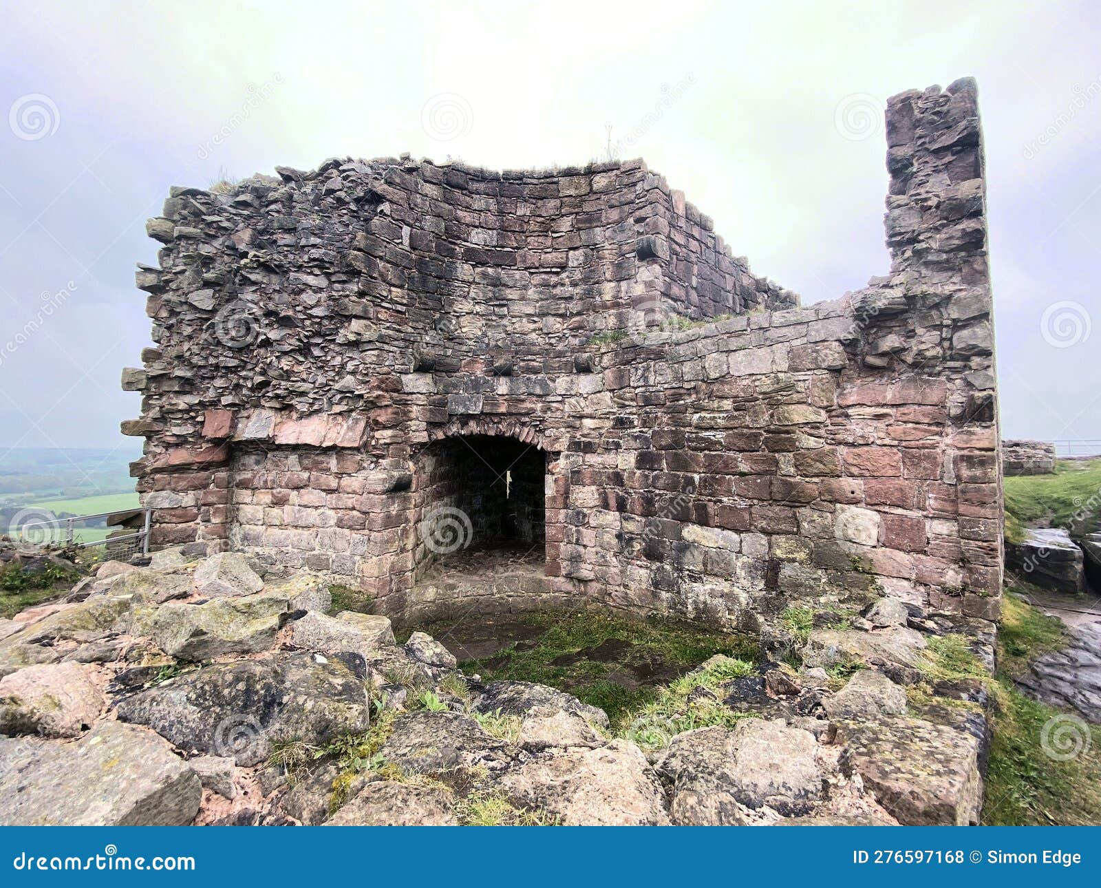 A view of Beeston Castle stock photo. Image of green - 276597168