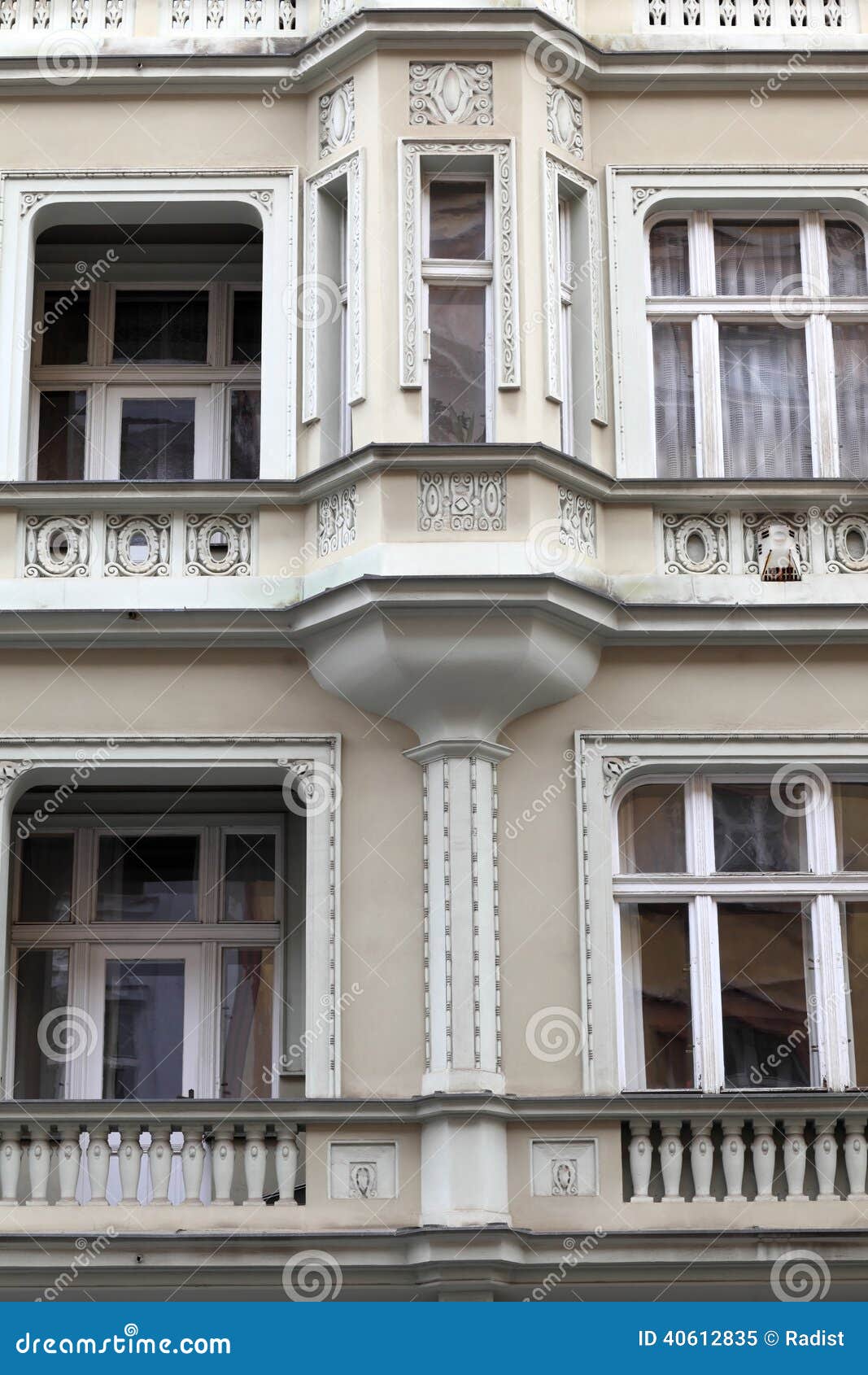 Beige Building With Corner Window Stock Image | CartoonDealer.com ...