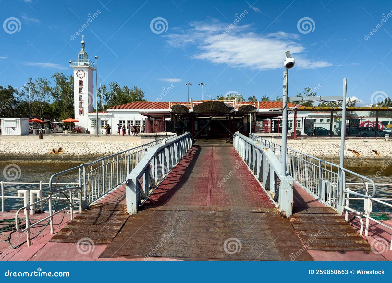 View of Belem S Small Harbor in Lisbon Editorial Stock Photo - Image of ...