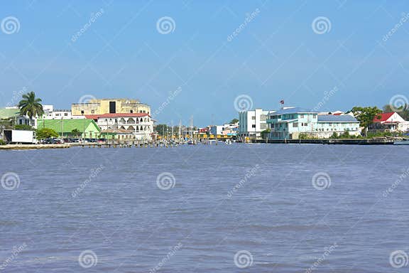 View of Belize city stock photo. Image of harbour, bridge - 342808346