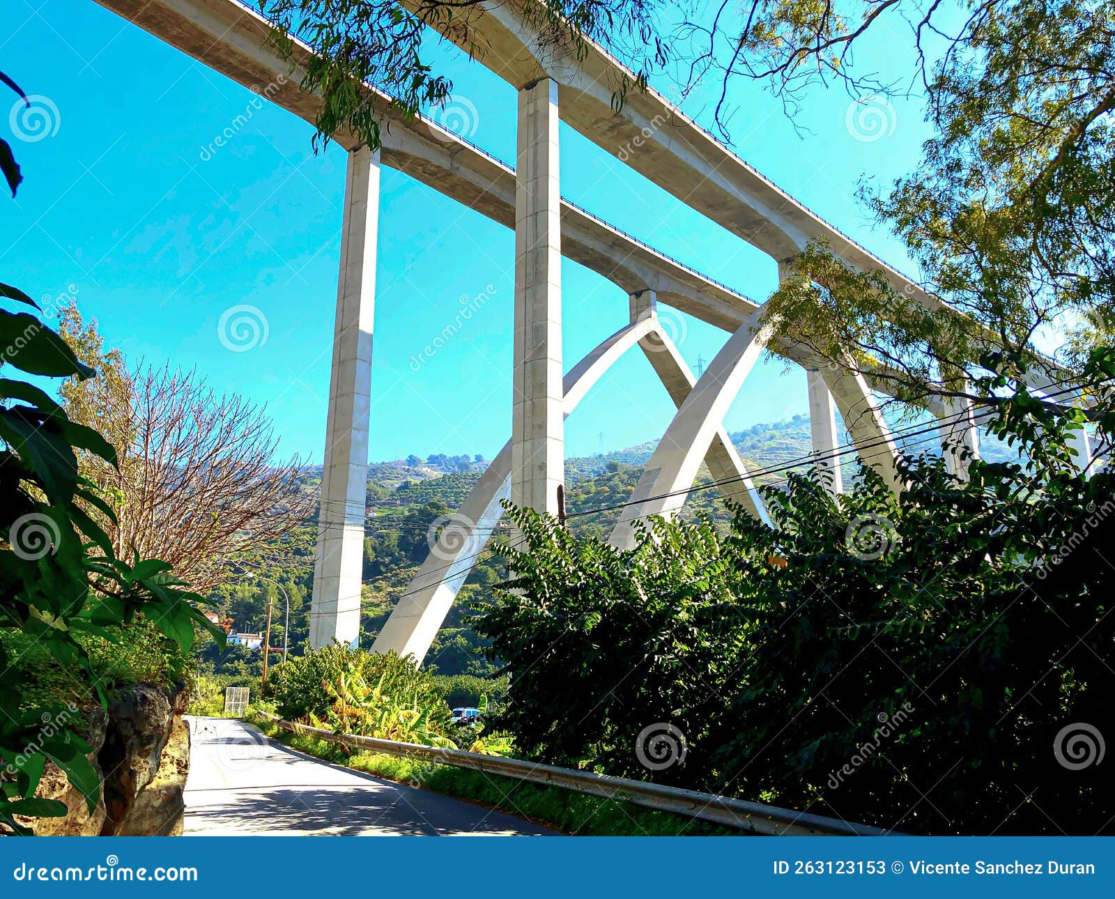View from Below of a Bridge Stock Image - Image of outdoors, river ...