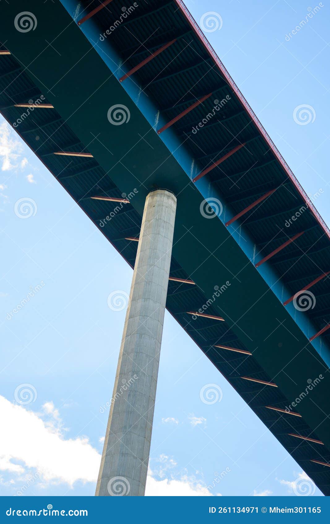 View from Below of a Bridge Stock Image - Image of road, view: 261134971