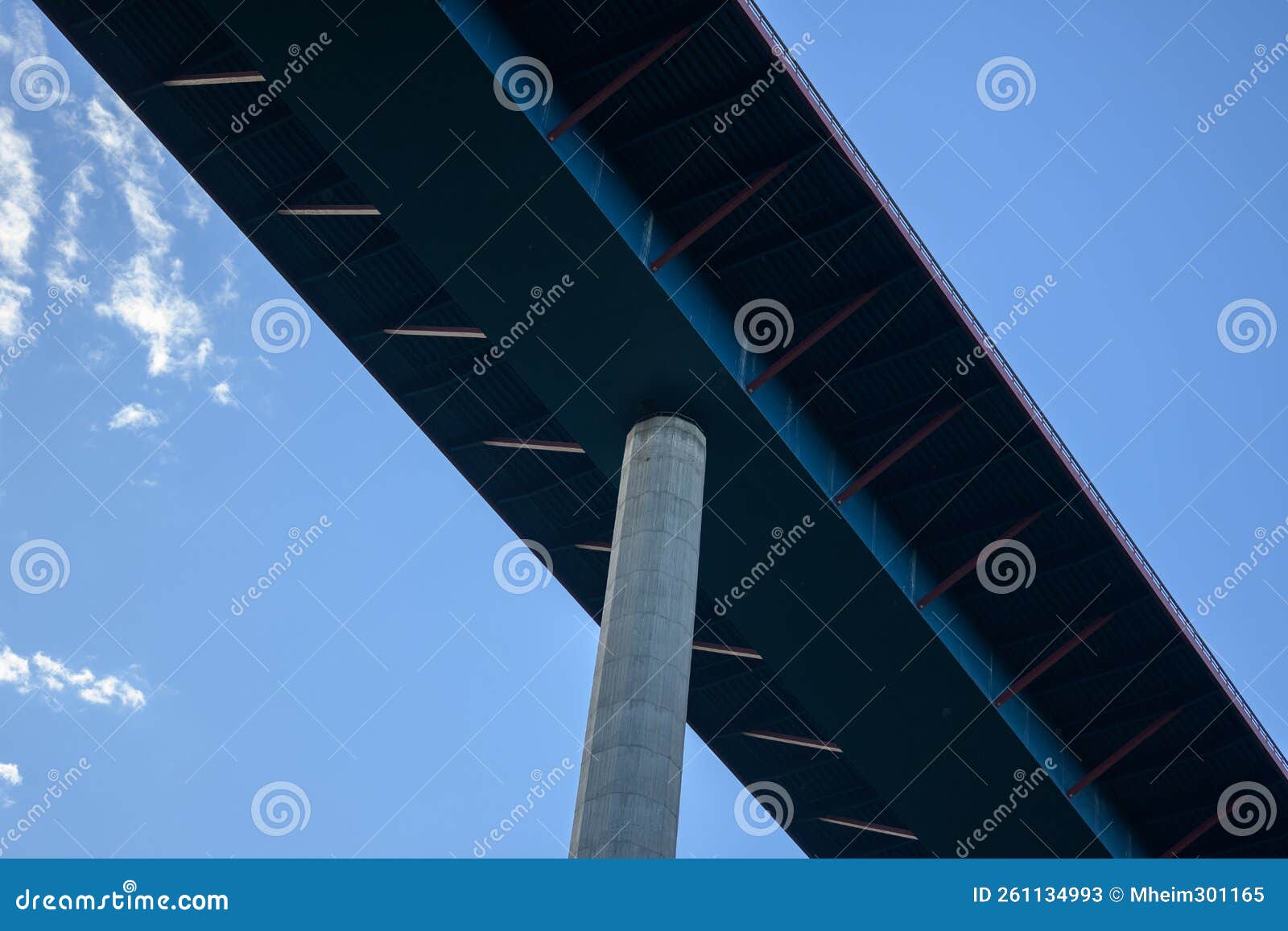View from Below of a Bridge Stock Image - Image of bridge, traffic ...