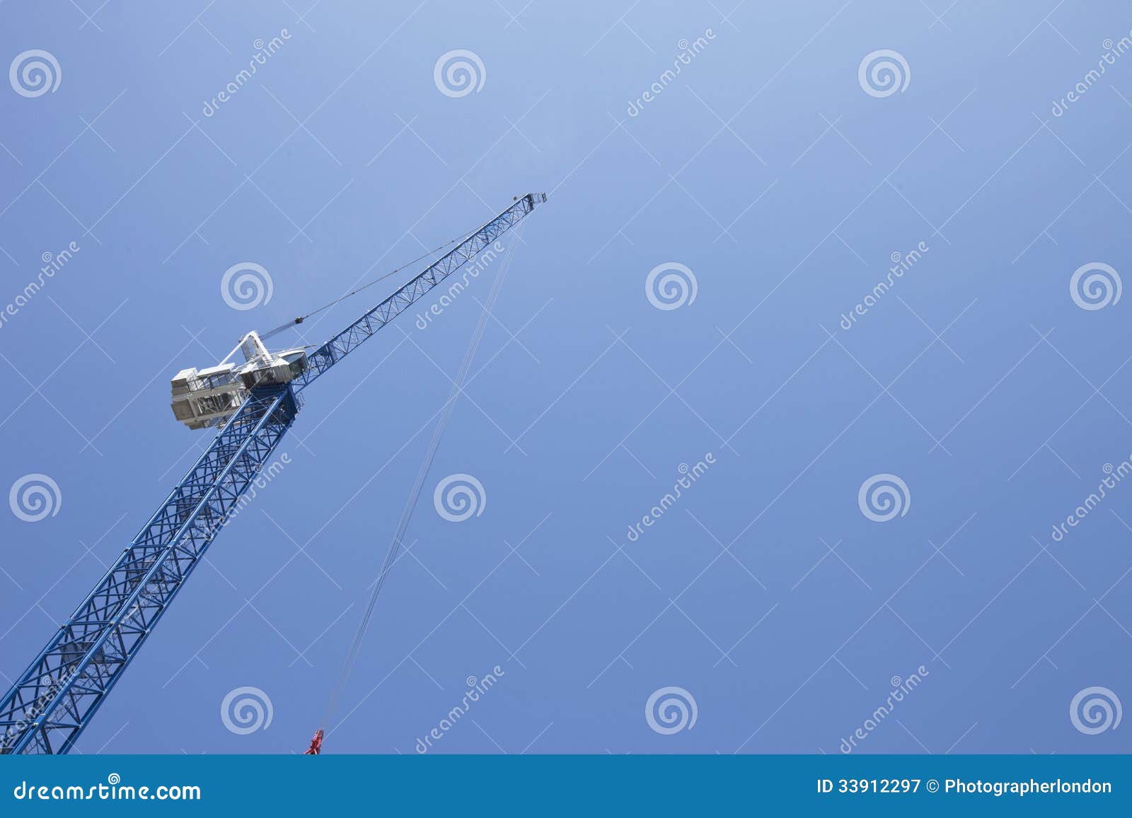 View from below of Crane stock image. Image of western - 33912297