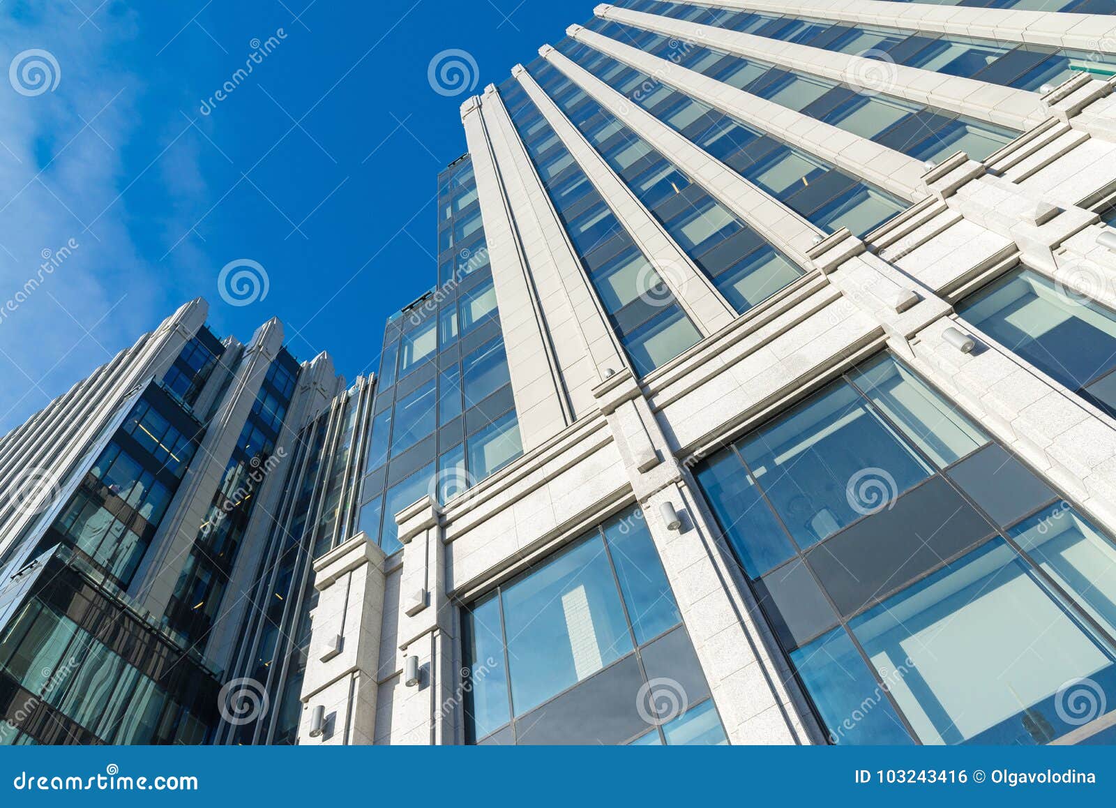 View from Below on Office Buildings Stock Photo - Image of ...