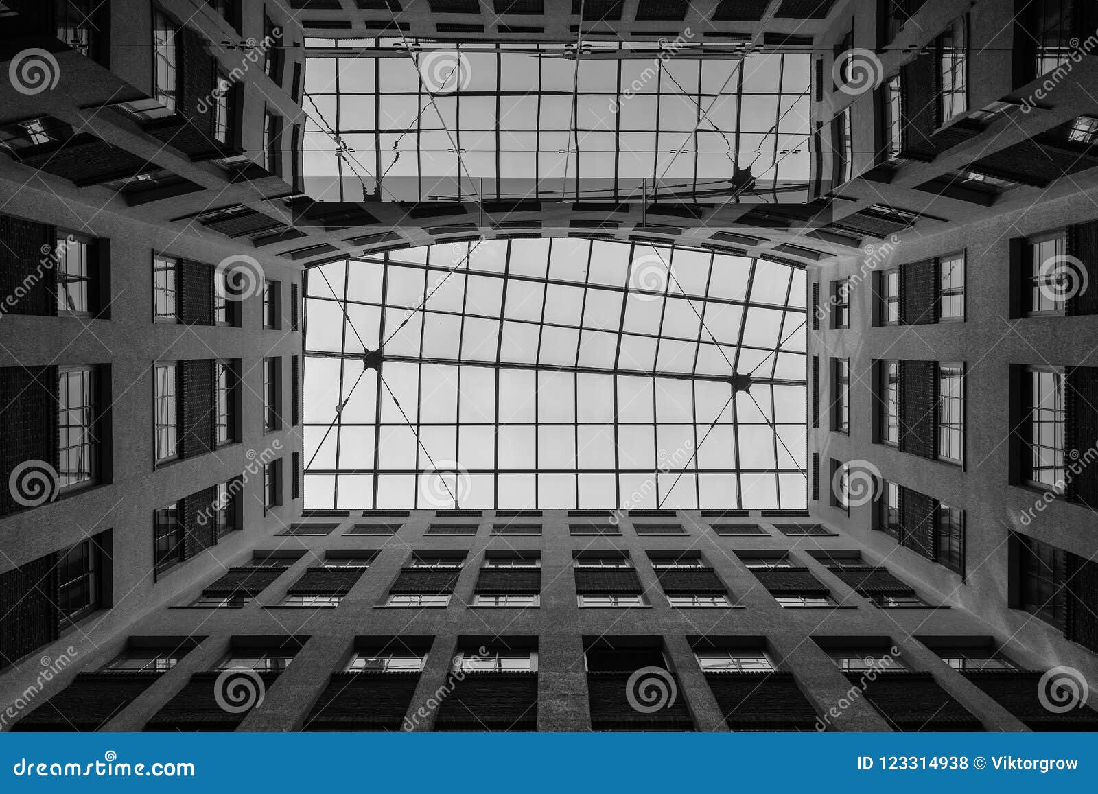 View from the Bottom of the Windows of the House Stock Photo - Image of ...