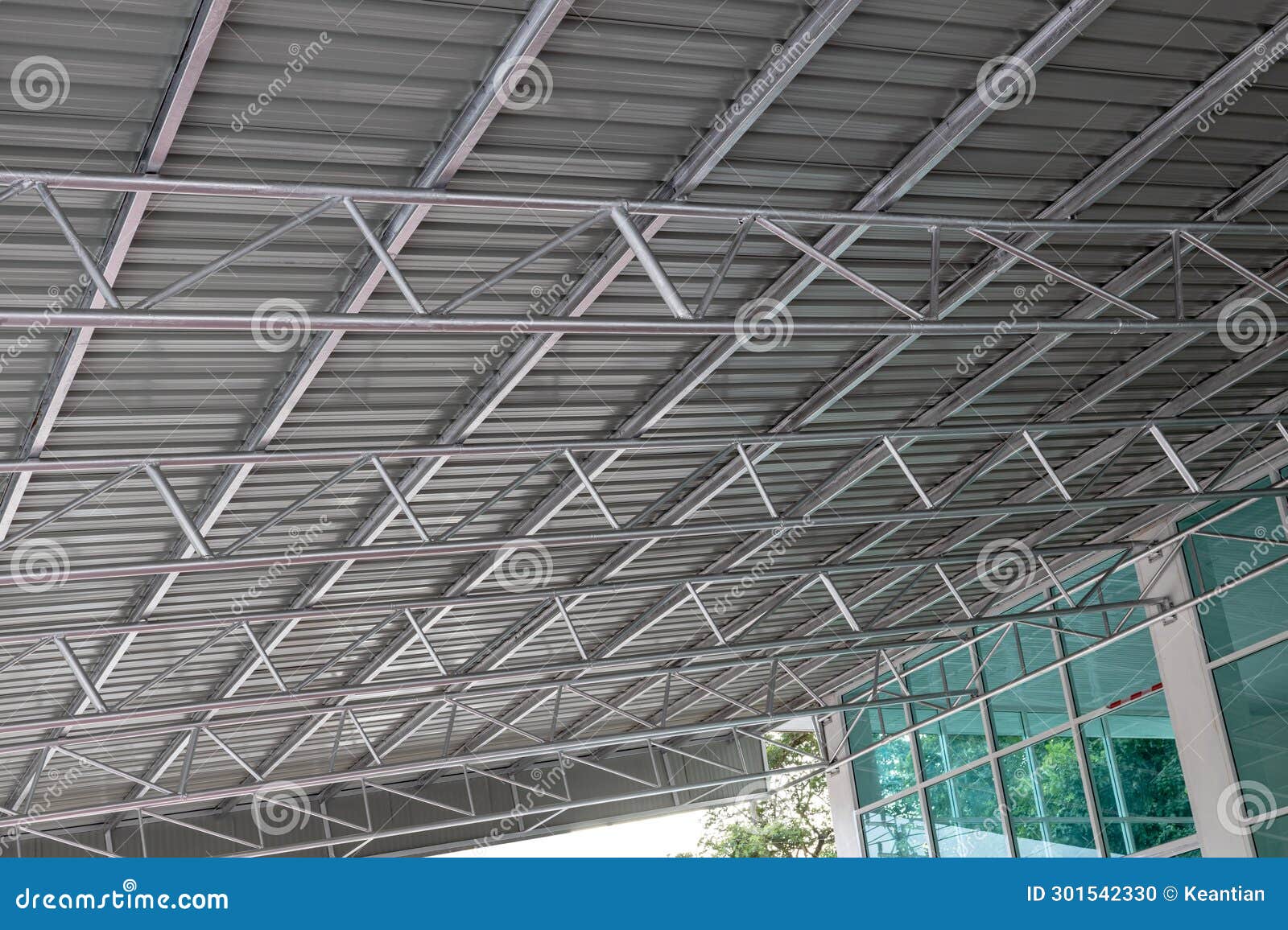 A View from Below into the Steel Structure Supporting the Solid Silver ...