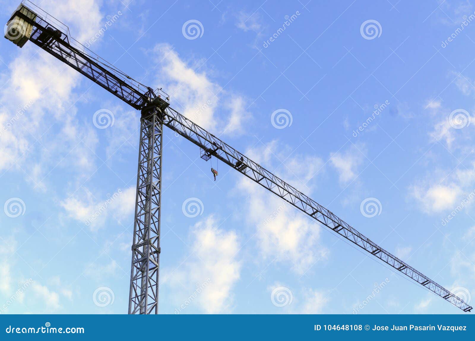 View from Below of a Very Tall Crane, Prepared for the Construct Stock ...