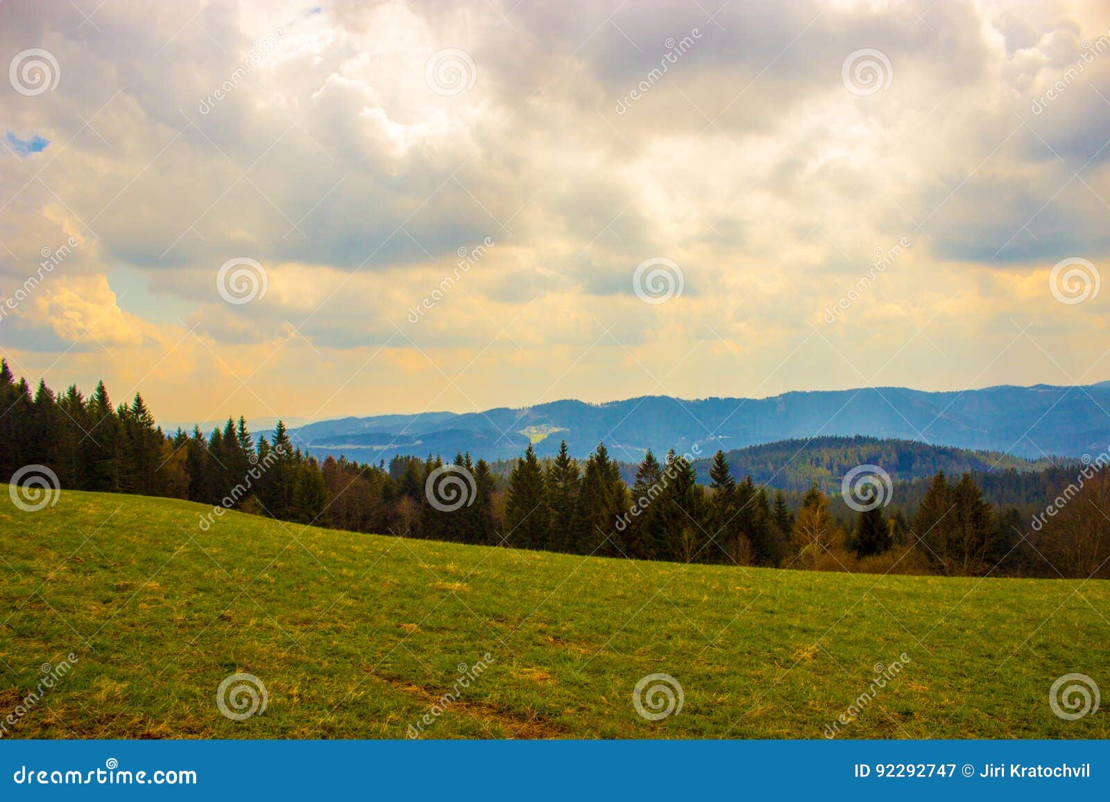 View of the Beskydy. stock image. Image of panorama, countryside - 92292747