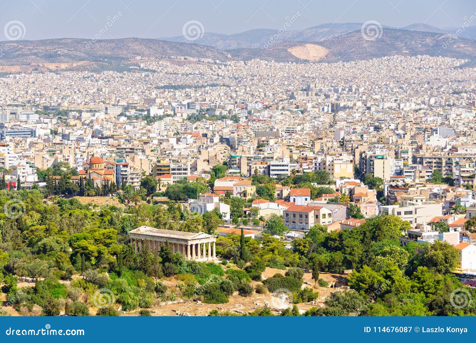 View from the Beule Gate To the Acropolis - Athens Stock Image - Image ...