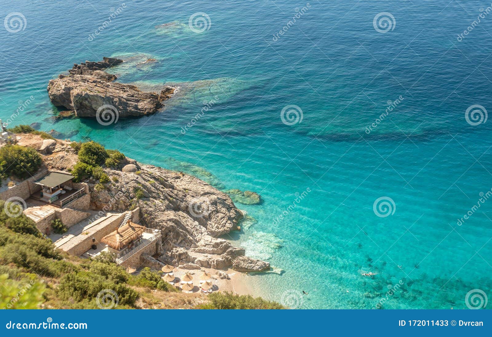 Beautiful Jale Beach Between Himare And Dhermi On Albanian Riviera ...