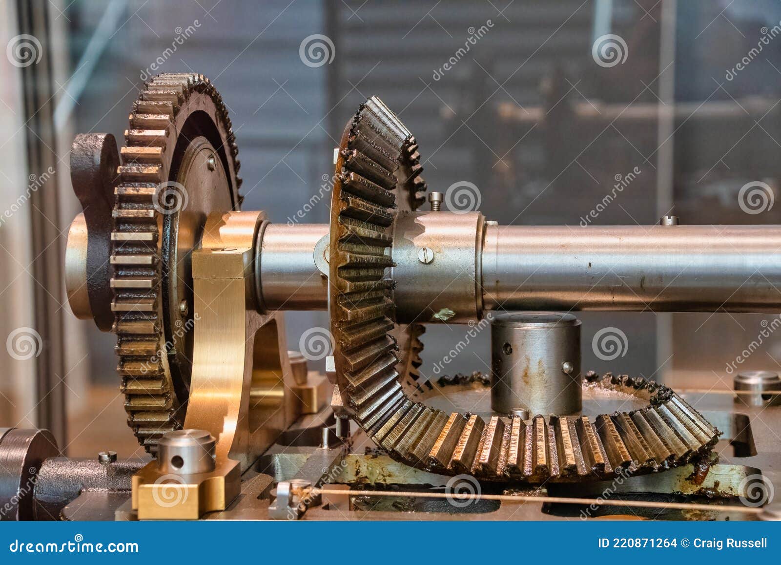 View of a bevel edge gear stock photo. Image of mechanism - 220871264
