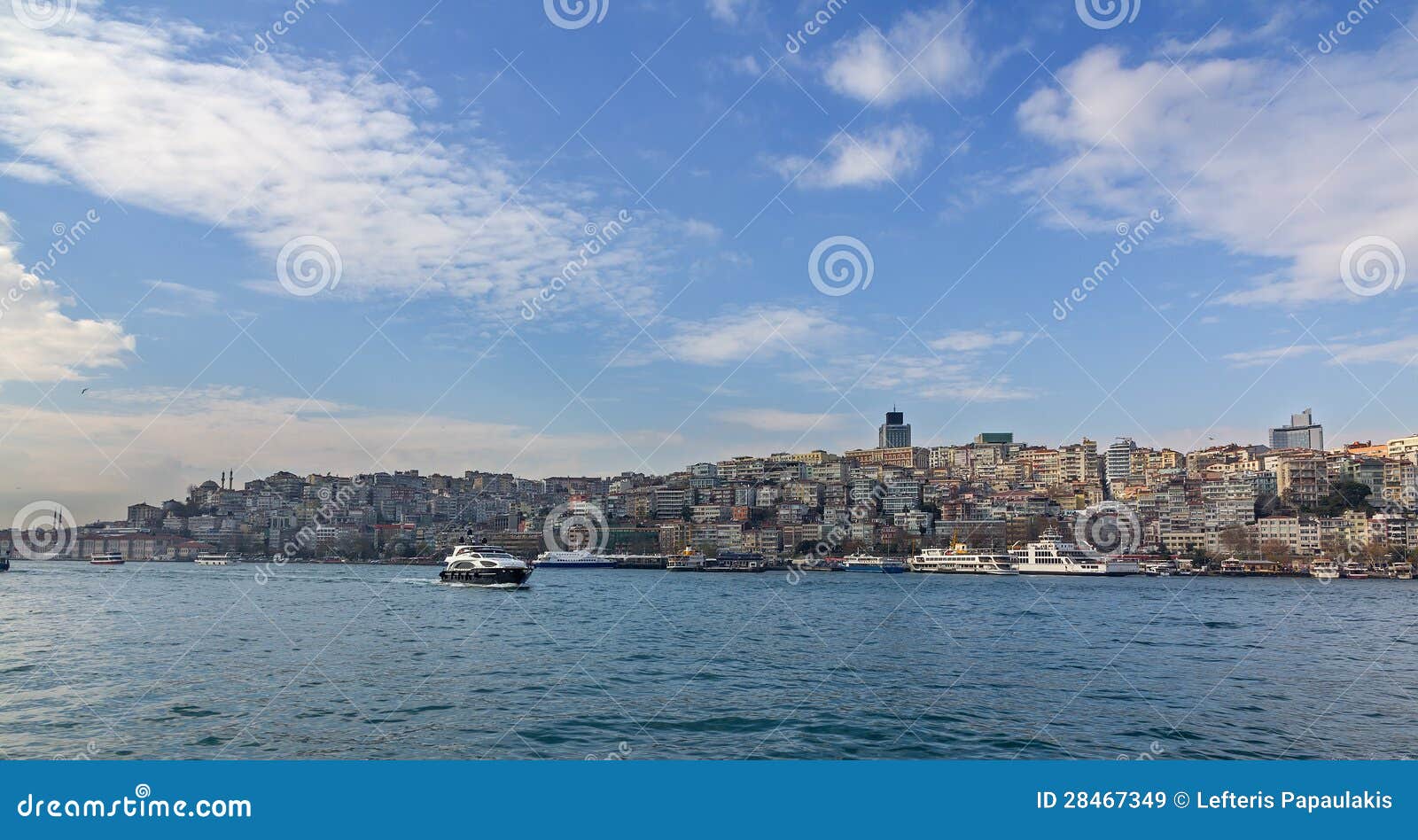 View of Beyoglu District, Istanbul, Turkey Stock Image - Image of house ...