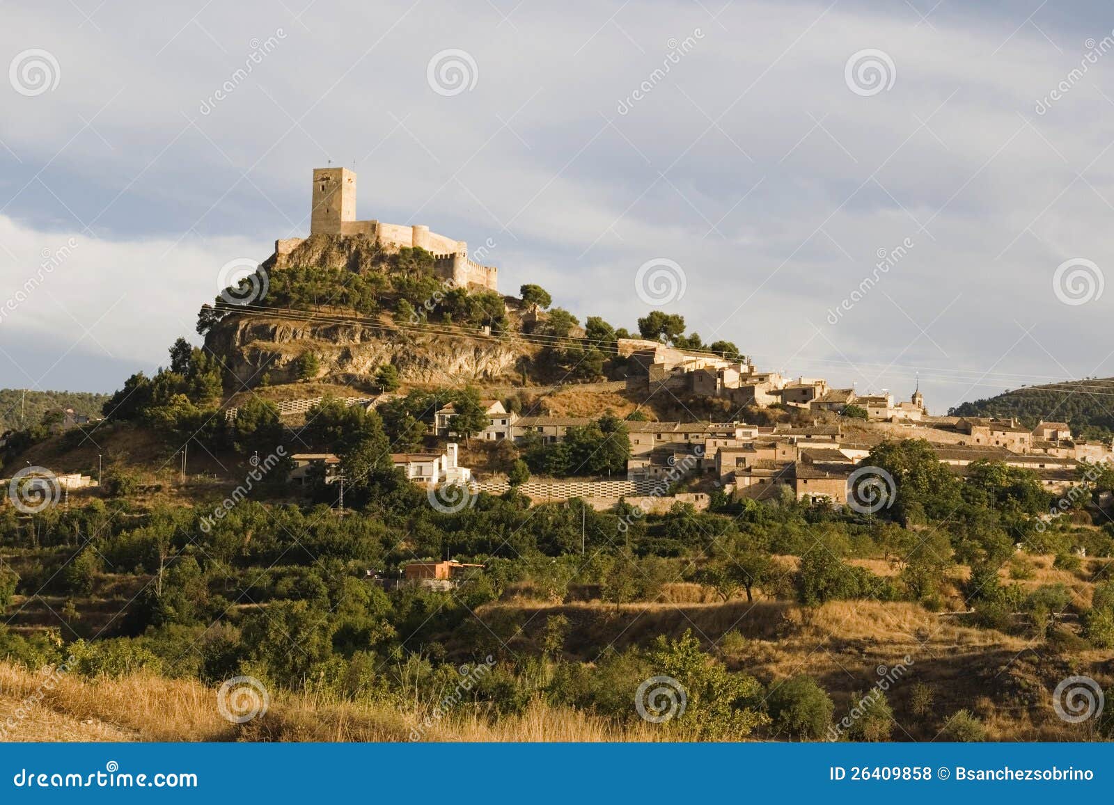 View Biar, Alicante, Spain stock photo. Image of castle - 26409858