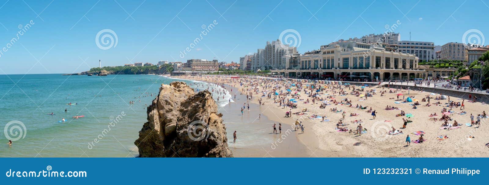 View of Biarritz Beach by the Atlantic Ocean, France Editorial Photo ...