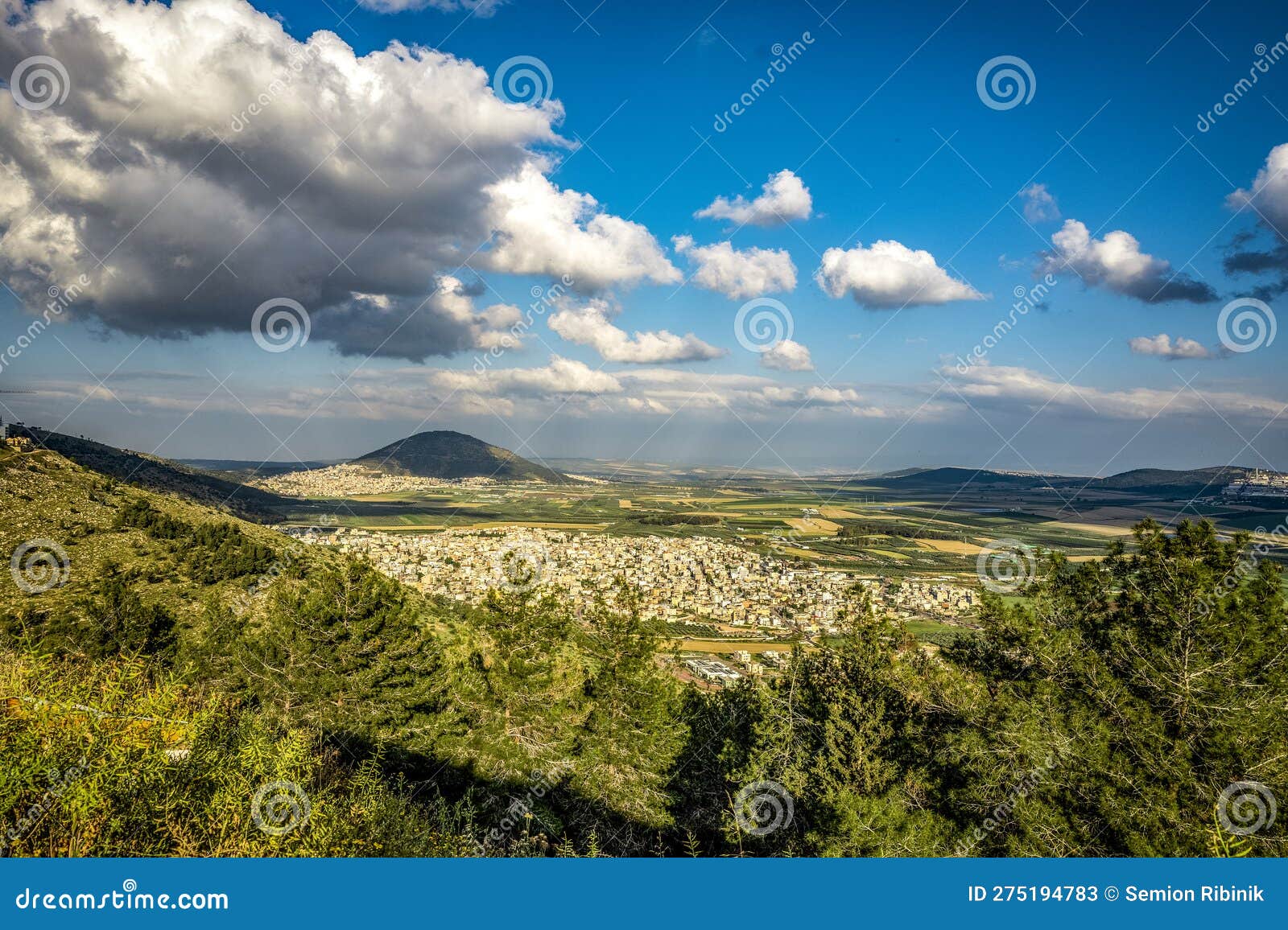 View of the Biblical Mount Tabor, Israel Stock Image - Image of israel ...