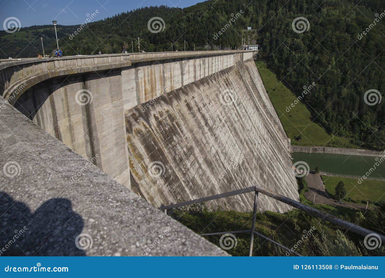 A View of Bicaz Dam on August 09, 2018 in Bicaz. Editorial Stock Photo ...
