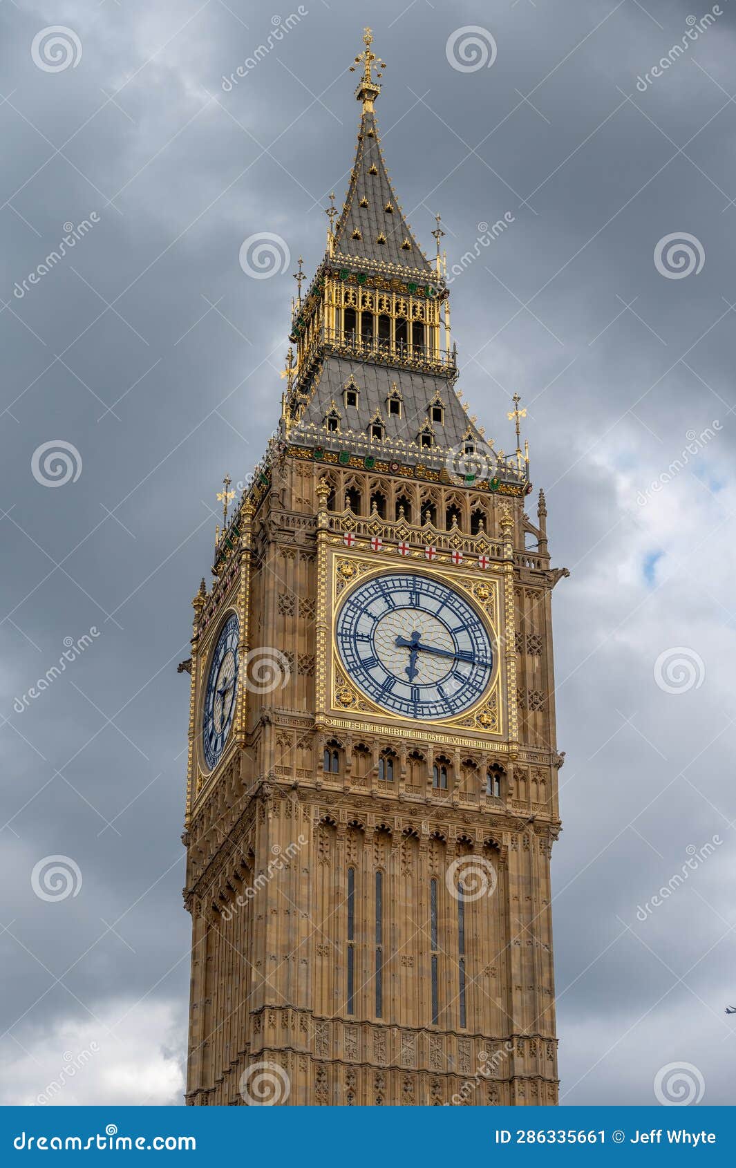 View of the Big Ben Clock Tower, London Stock Image - Image of exterior ...