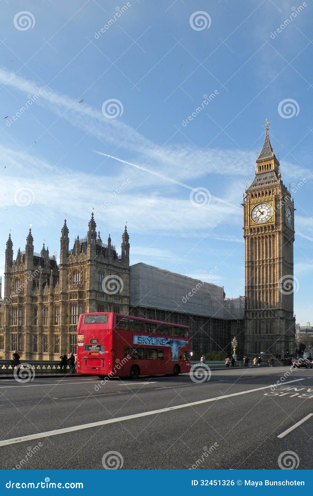 View on Big Ben with a Double Decker Bus Editorial Photo - Image of ...