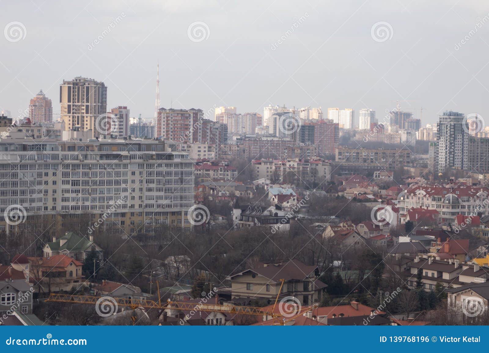 View of the Big City from a Height Stock Photo - Image of architecture ...