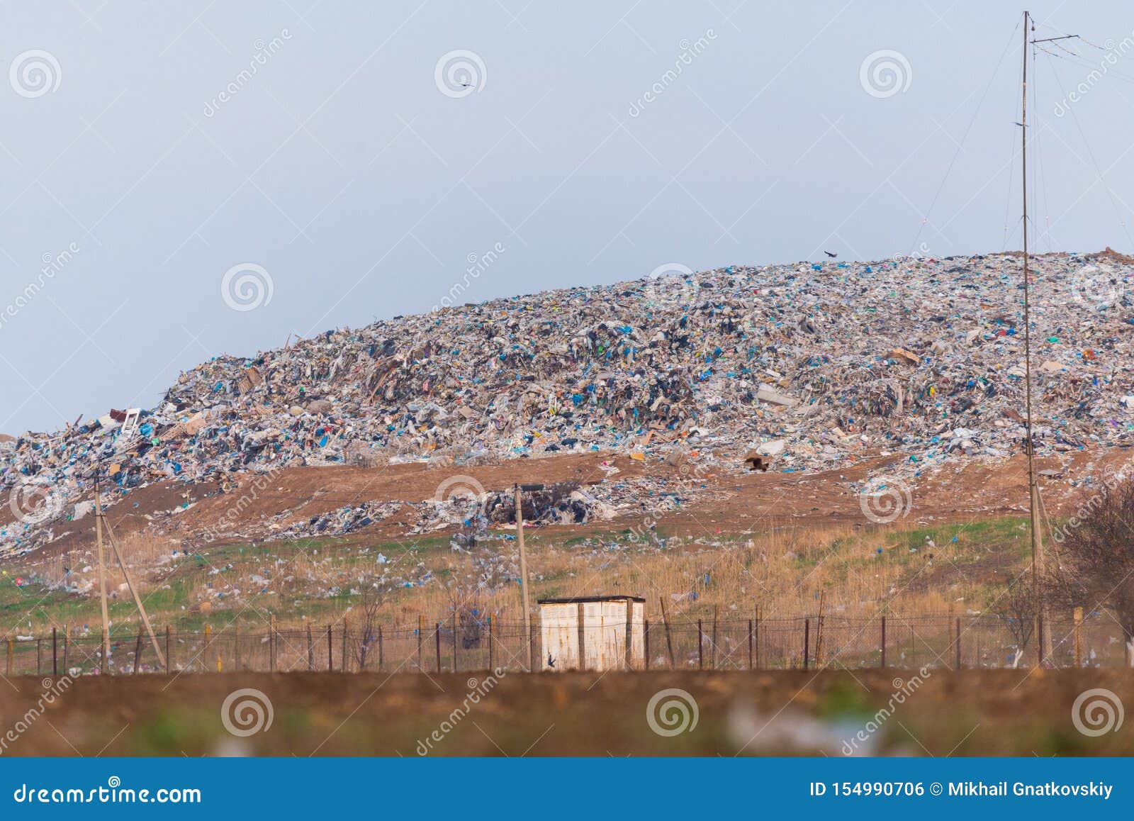 View of a Big Landfill Outside the City Stock Photo - Image of light ...