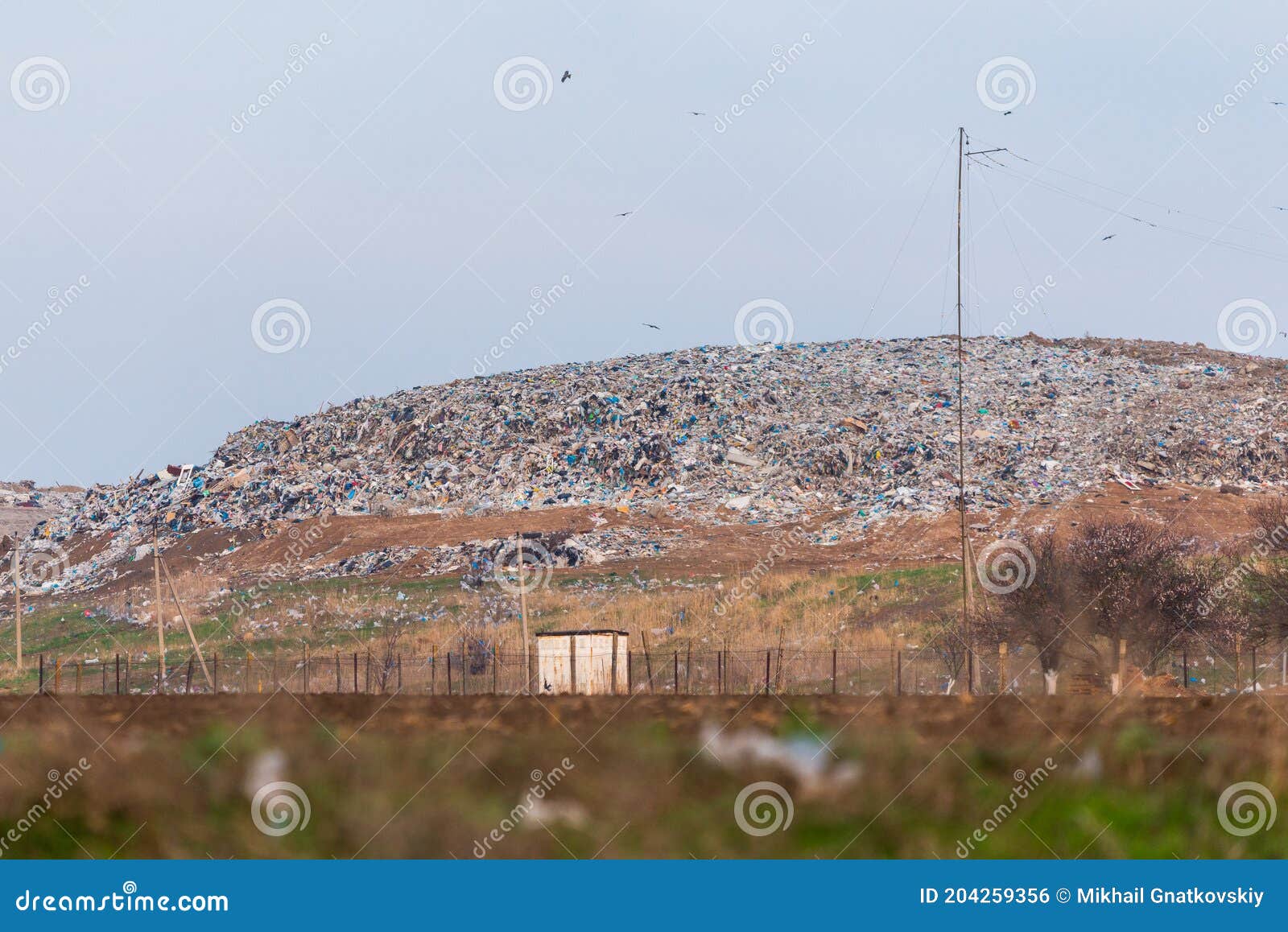 View of a Big Landfill Outside the City Stock Photo - Image of ...