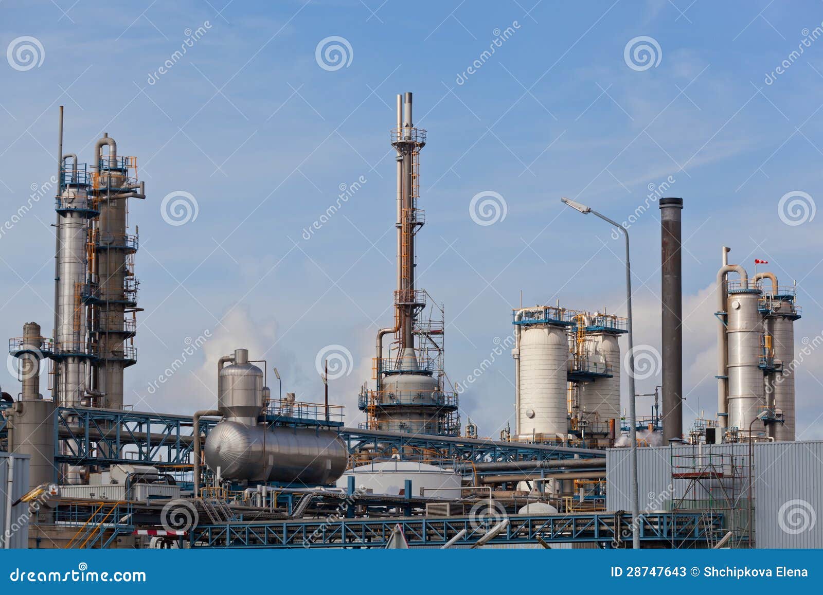 View of big oil refinery stock image. Image of diesel - 28747643