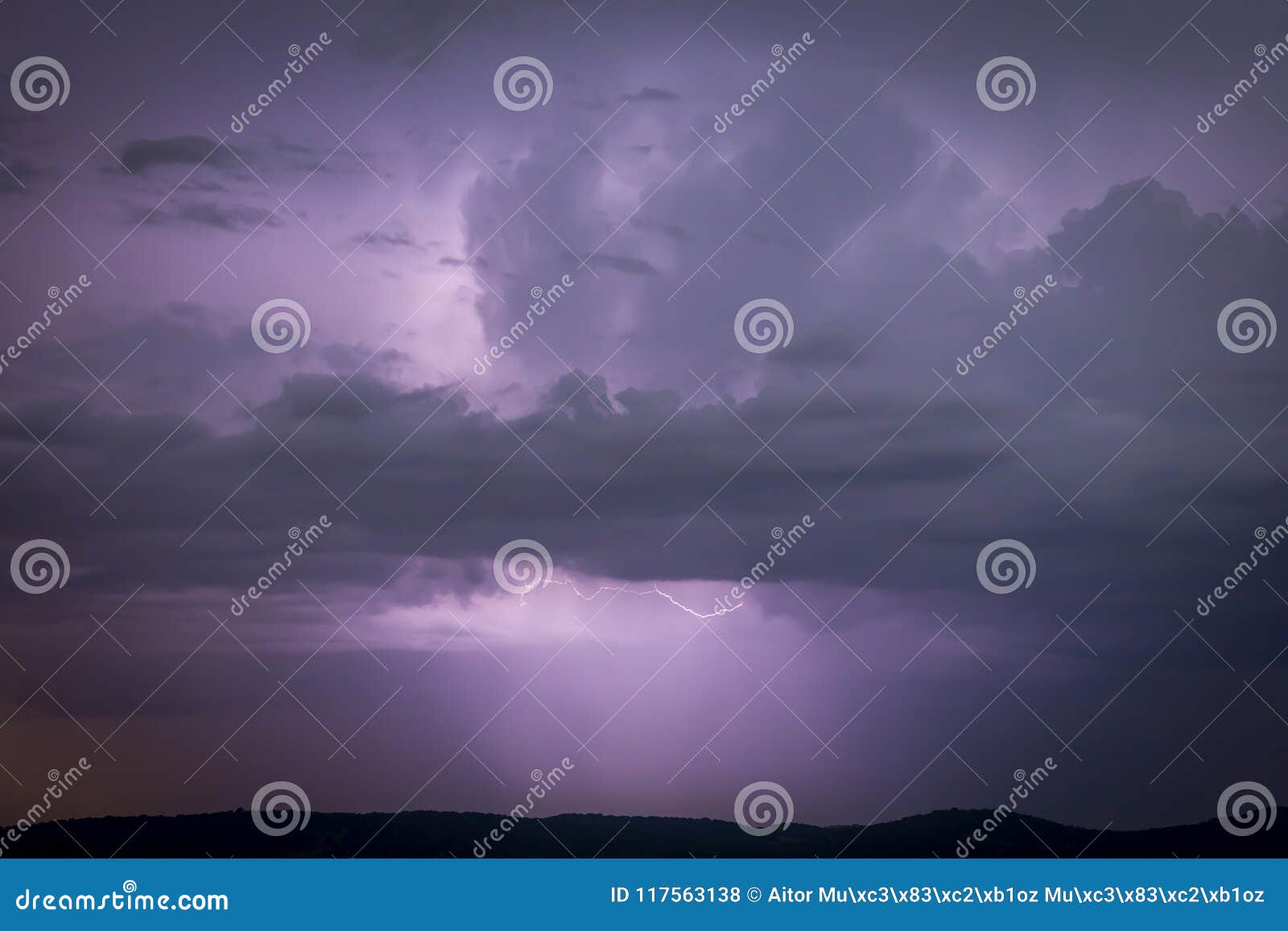 Thick Thundercloud in Purple Sky Stock Photo - Image of climate, dark ...