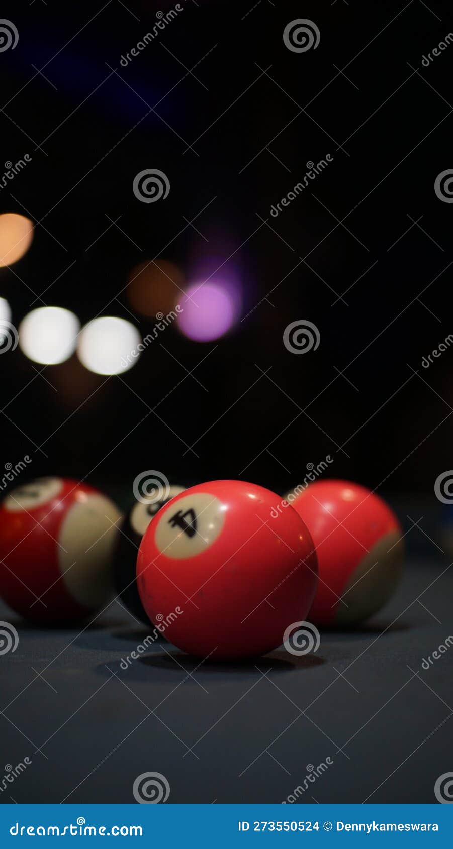 View of Billiard Balls on the Table Stock Photo - Image of recreation ...