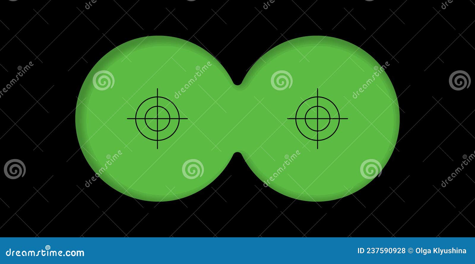 View from the Binoculars View Vector Military Lens Vision. Spy ...