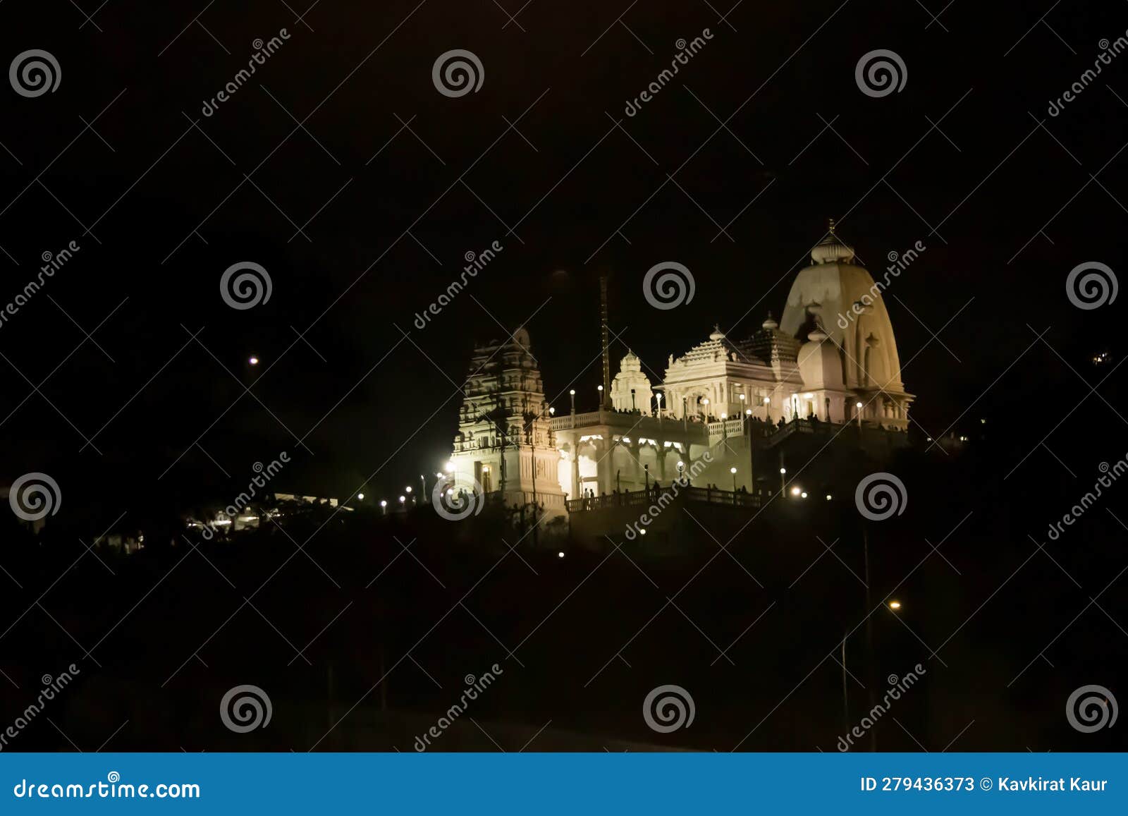 View of the Birla Mandir in Hyderabad in the Evening Stock Image ...