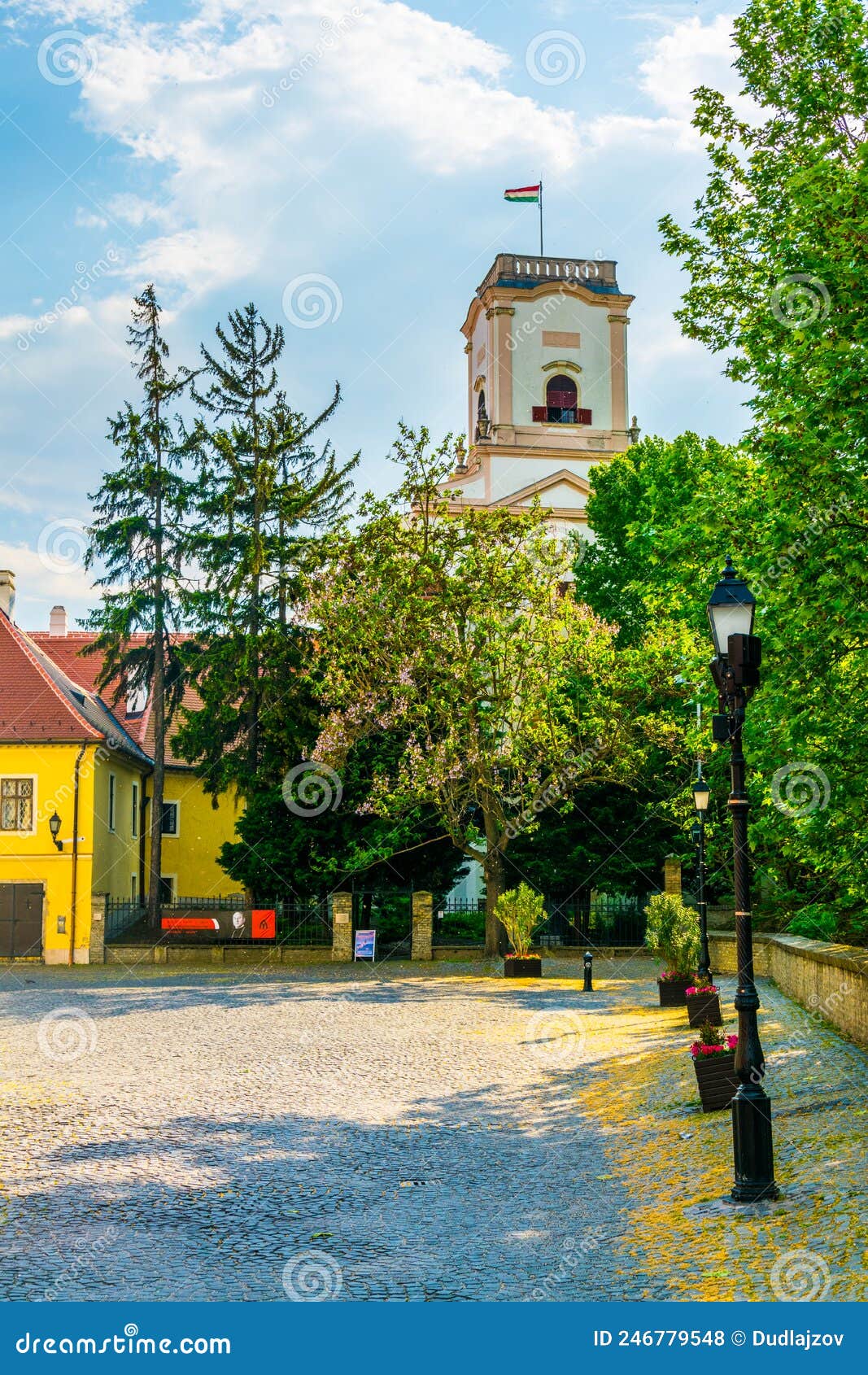 View of the Bishop Castle in the Hungarian City Gyor...IMAGE Stock ...