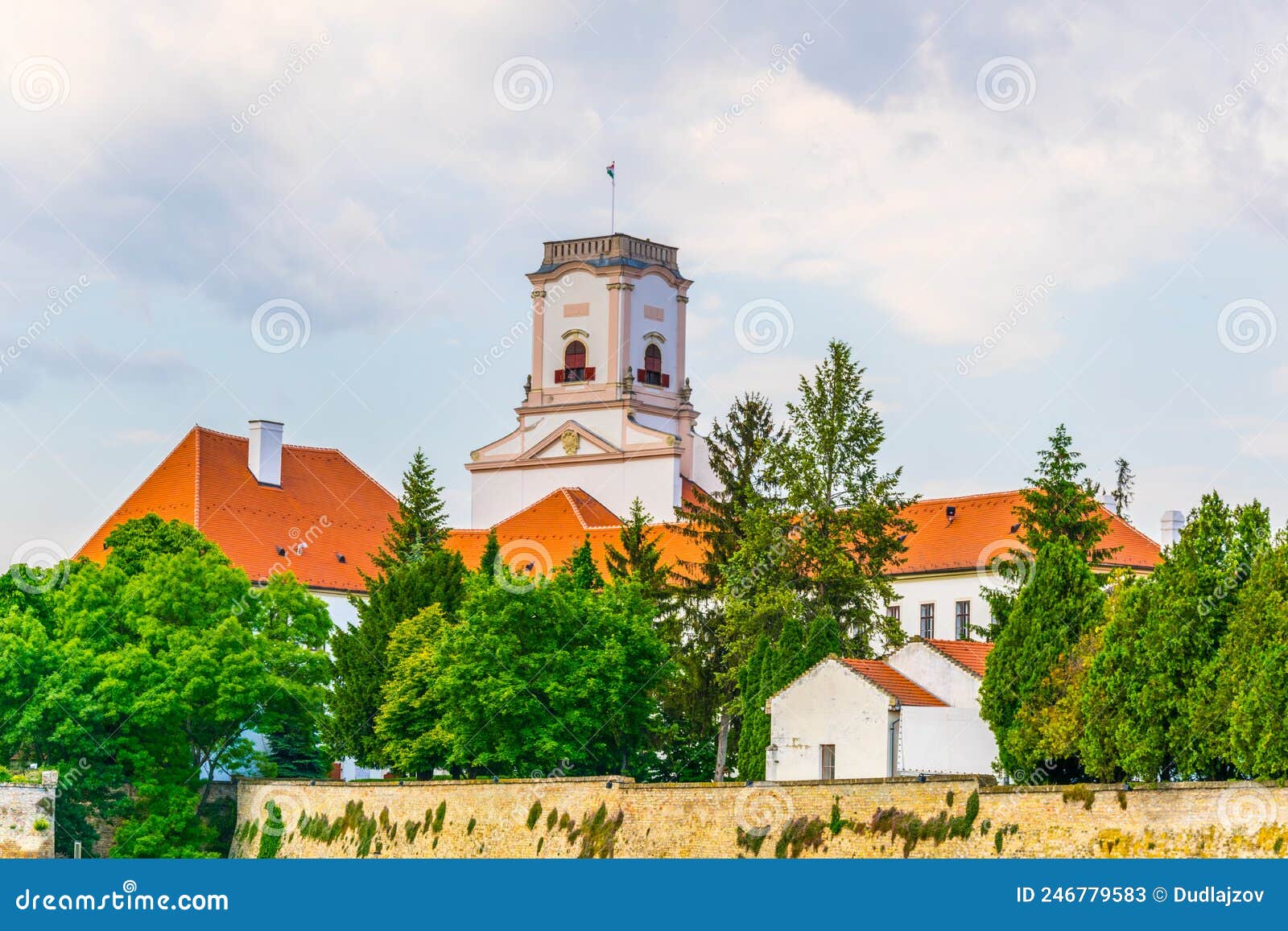 View of the Bishop Castle in the Hungarian City Gyor...IMAGE Stock ...