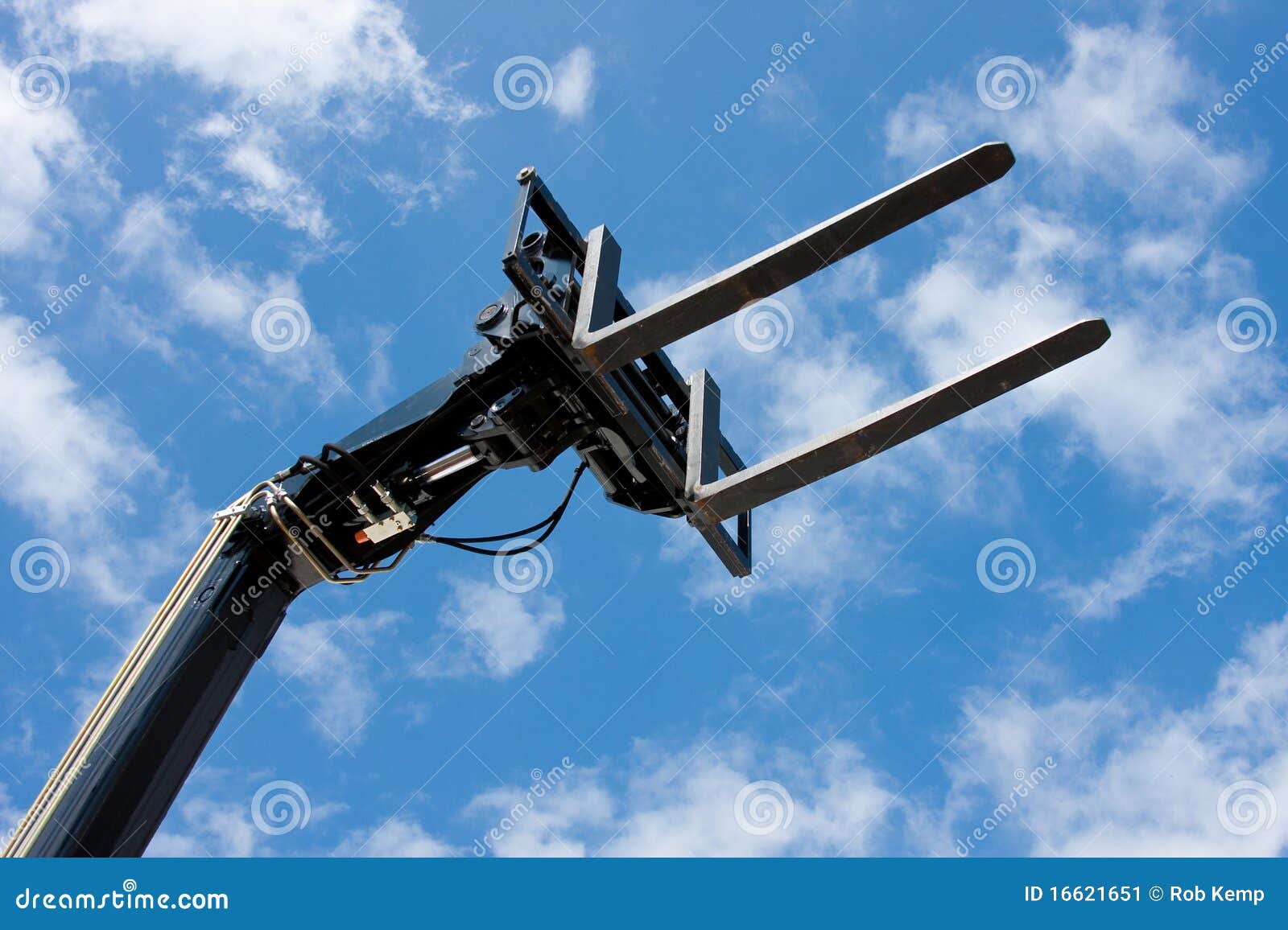 View of Black Hydraulic Lifting Forks Aga Stock Image - Image of ...