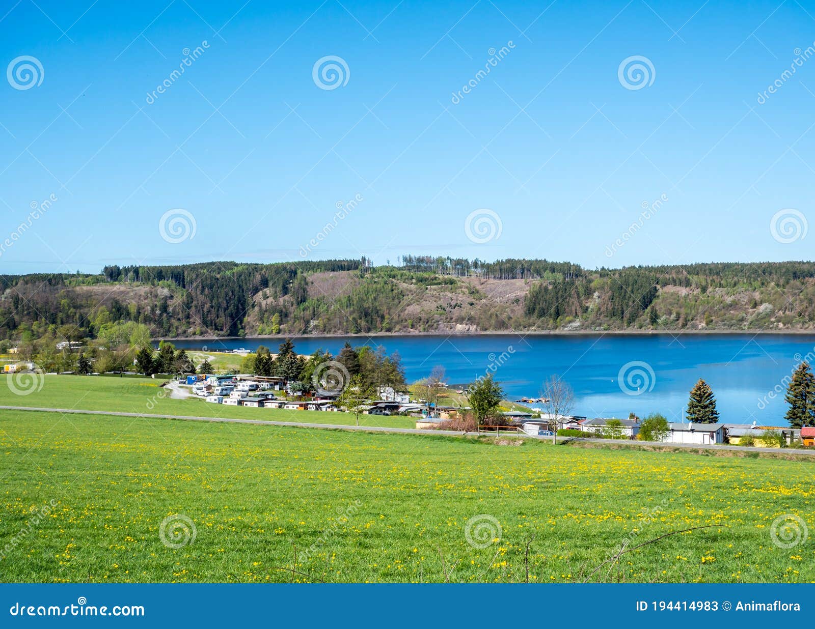 View of the Bleilochtalsperre Germany Stock Image - Image of hole ...