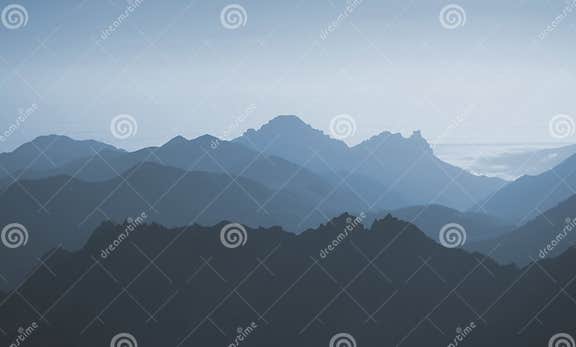 View of Blue Mountains Abstract Background. Waves Stock Image - Image ...