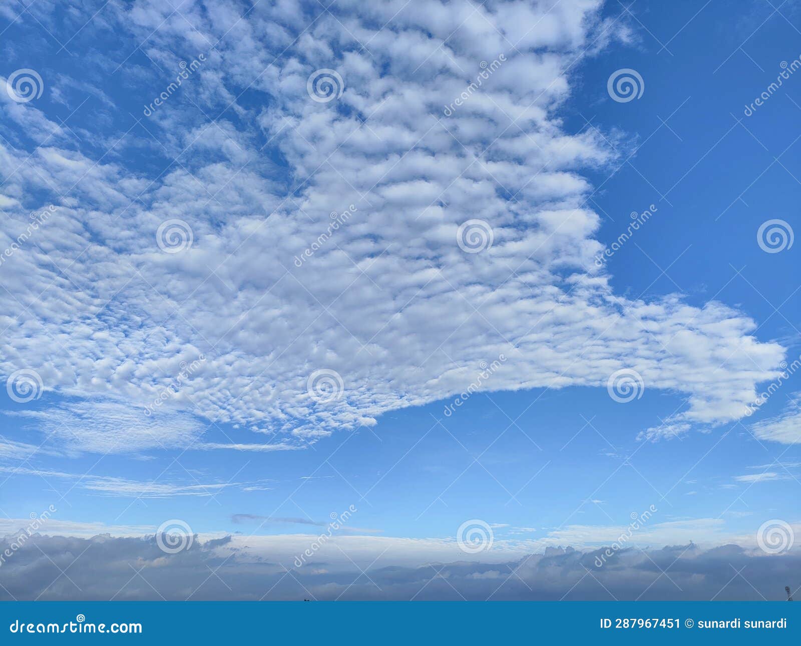 View of the Blue Sky with White Clouds in the Afternoon Stock Image ...