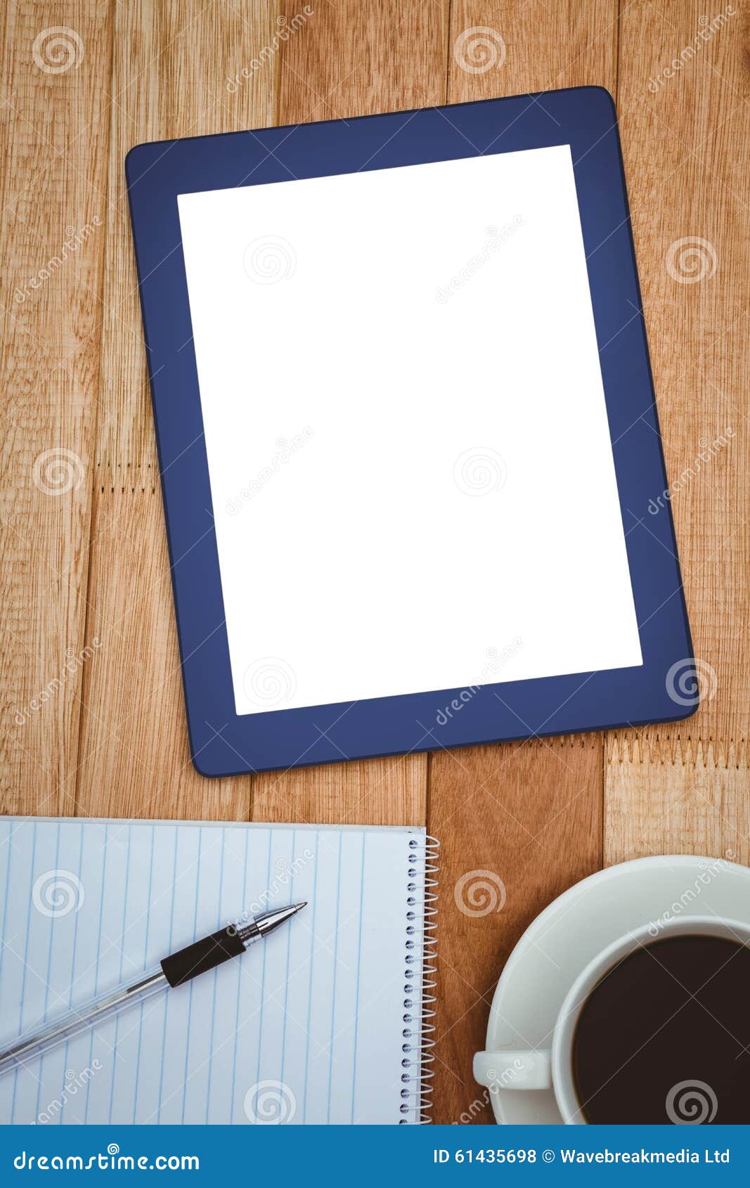 View of a blue tablet stock photo. Image of tablet, notepad - 61435698