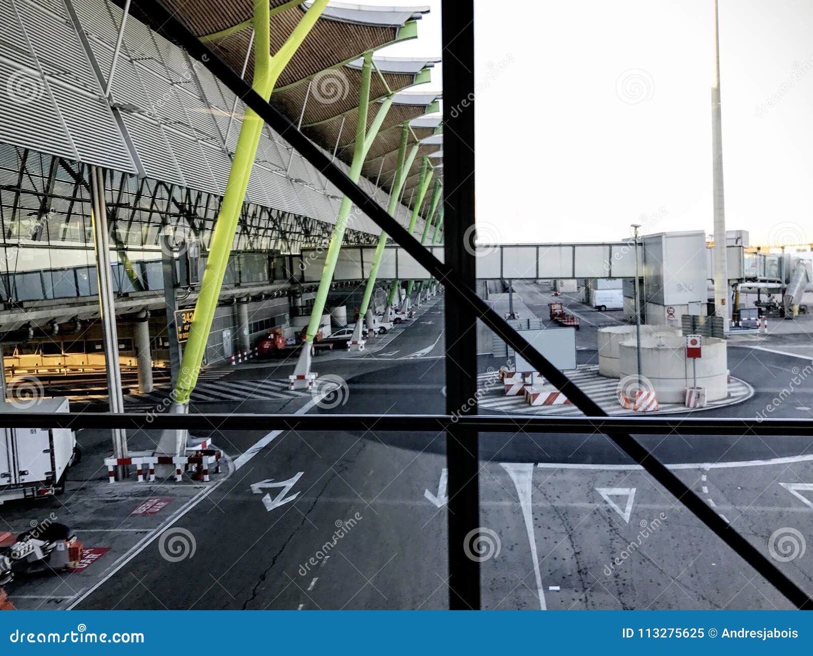 View of a Boarding Gate Inside an Airport Stock Image - Image of green ...