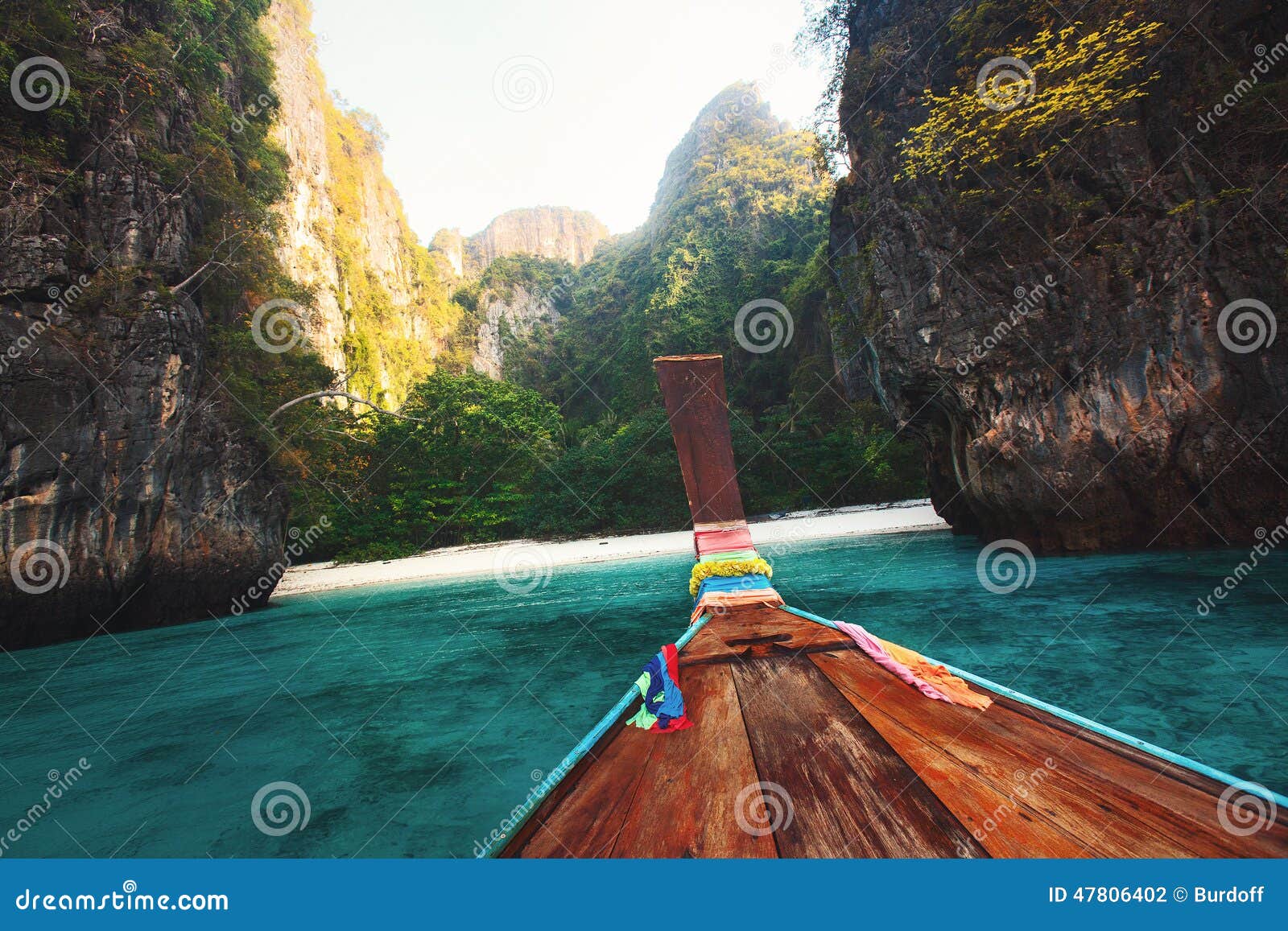 View from a Boat on a Tropical Island Stock Photo - Image of lagoon ...