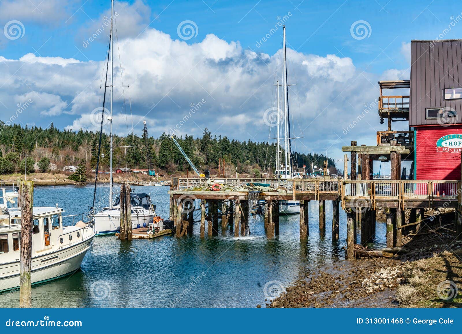 La Conner Waterfront stock photo. Image of wooden, architecture - 313001468