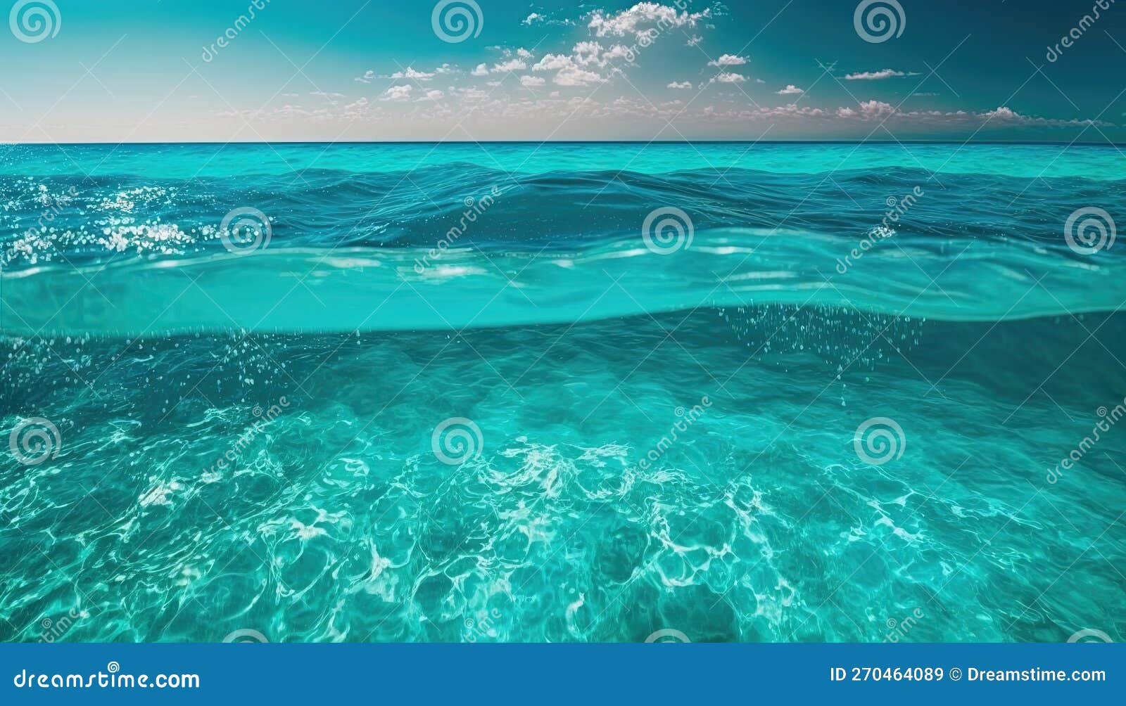 A View of a Body of Water from the Bottom of a Wave. Generative Ai ...