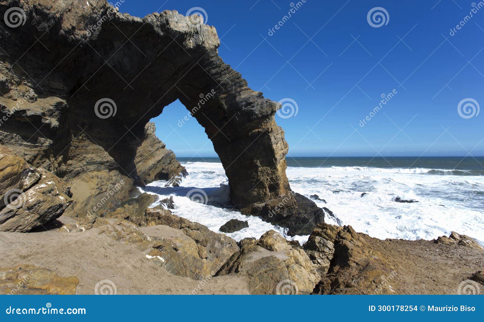 A View of Bogenfels Arch at Luderitz Stock Photo - Image of erosion ...