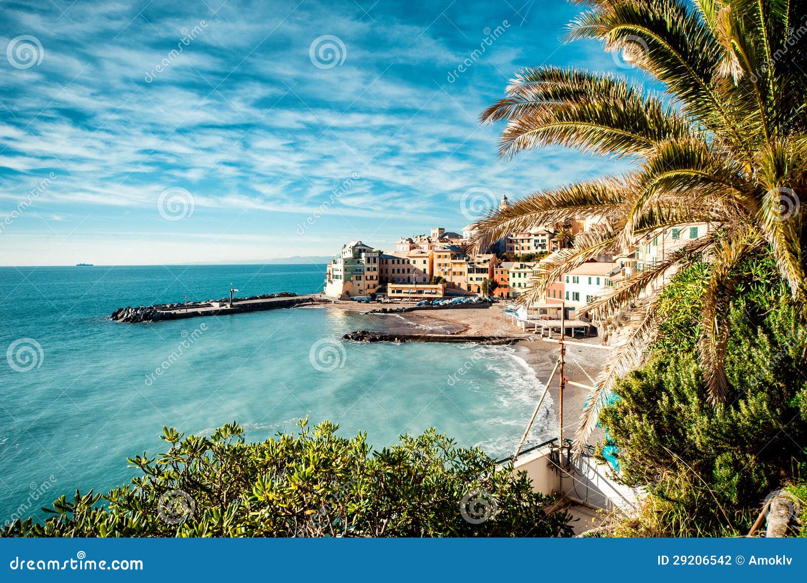 View of Bogliasco stock photo. Image of bogliasco, architecture - 29206542