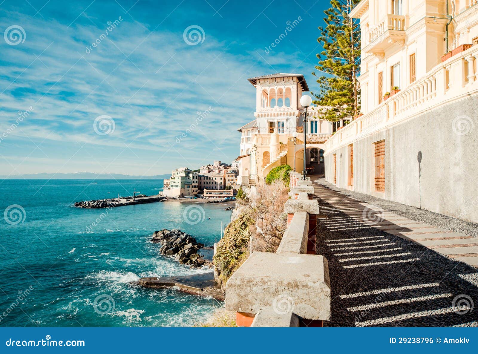 View of Bogliasco stock photo. Image of landscape, famous - 29238796