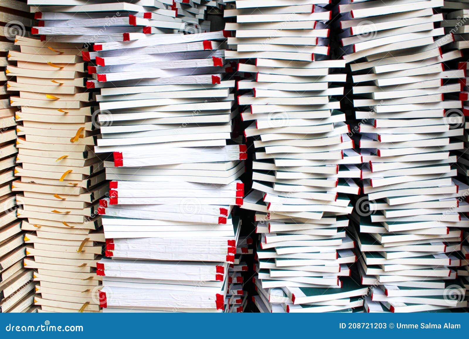 View of Books of Various Designs in Piles Stock Image - Image of ...