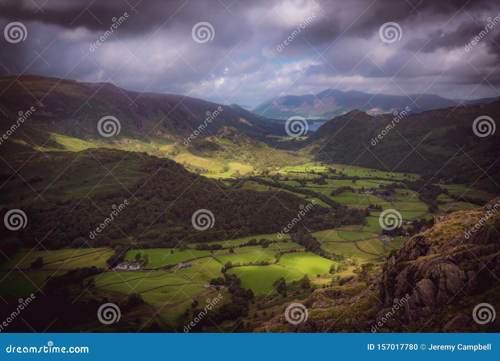 The View of Borrowdale Valley Stock Photo - Image of keswick, hill ...